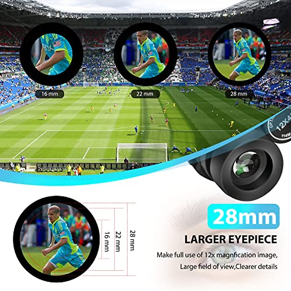 Uthlusty 12X42 Professional Binoculars for Adults with Harness Strap, HD High Powered Lightweight BAK4 Prism Binoculars for Bird Watching, Hunting, Travel, Hiking, Sports, Concerts