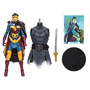McFarlane Toys DC Multiverse Wonder Woman Endless Winter 7" Action Figure with Build-A Frost King Piece and Accessories