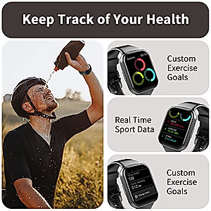 Smart Watch for Men Women, 1.69'' Fitness Tracker Health Monitor for Heart Rate, Blood Oxygen, Sleep,25 Sport Modes Activity Trackers IP68 Waterproof,Message Notification Fitness Watch for Android iOS