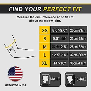 CAMBIVO 2 Pack Elbow Brace for Tendonitis, Tennis Elbow Compression Support Sleeve for Golfers Elbow Pain Relief, Arthritis, Bursitis, Workout, Weightlifting