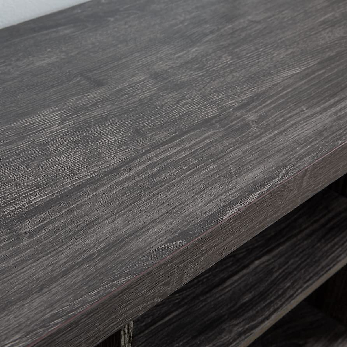 GAZHOME TV Stand for TV up to 55 Inches, TV Cabinet with Open Storage, TV Console Unit with Shelving for Living Room, Entertainment Room, Industrial, Grey