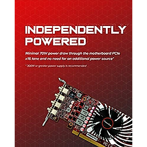 VisionTek Radeon RX 560 4GB GDDR5 4M 4K Graphics Card, 4 Mini DisplayPort, 7.1 Surround Sound, PCI Express, Low-Profile GPU, ATX & SFF - 901278