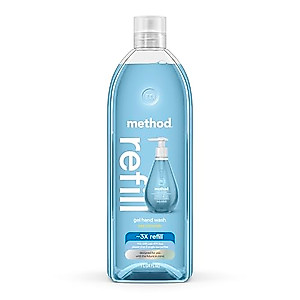 Method Gel Hand Soap Refill, Sea Minerals, Biodegradable Formula, 34 Fl Oz (Pack of 1) (Packaging May Vary)