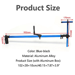 High Precision 2D Measuring System, Aluminum Alloy Universal Retractable Measuring Tool Tram Gauge Auto Body Frame Machine Repair Tool