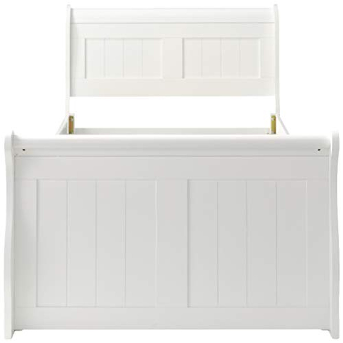 Donco Kids 325-TW_505-W Sleigh Bed with Dual Underbed Drawers, Twin, White