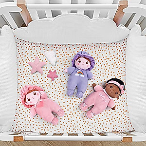 OUOZZZ Soft Black Baby Dolls for Girls - First African American Baby Dolls Multicultural Plush Rag Doll Sleeping Cuddle Buddy Doll Toy for Kids 10"