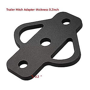 3-Way Trailer Hitch Adapter with Bolt Fit for ATV Lawn Mower Golf Cart Garden Tractor Flat Towing Tow Ball Mount