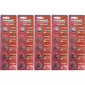LOOPACELL (25 3v Battery CR1220 CR-1220 Lithium Batteries DL1220