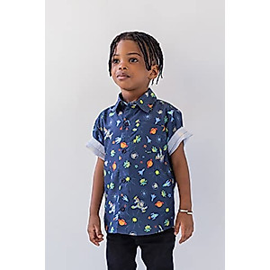 Disney Pixar Toy Story Buzz Lightyear Little Boys Button Down Dress Shirt 7-8