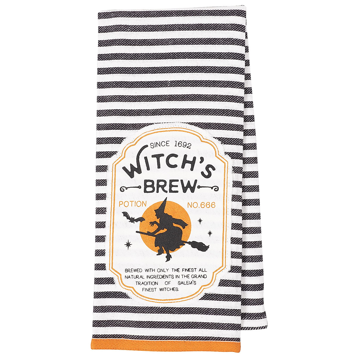 KAF Home Pantry Appliqué Halloween Dish Towel Set of 4, 18 x 28-inch (Witch's Brew)