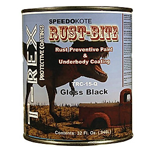 Paint over Rust Underbody Gloss Black Paint, Quart, TRC-15-Q, RUST-BITE