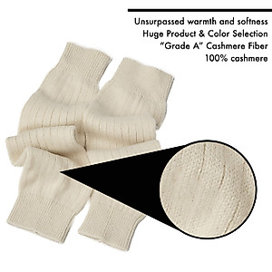 Cashmere Boutique Long Leg Warmers for Women and Girls – Perfect for Any Occasion, Stylish, Fancy, Super Warm & Comfy Winter Leg Warmer Socks - Black, One Size