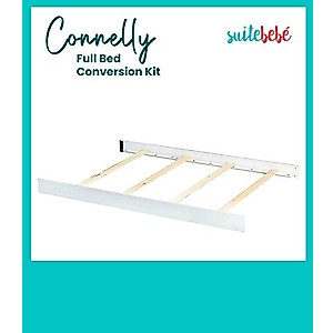 Suite Bebe Connelly Crib to Full Bed Conversion Kit Only, Adjustable in White - Quick Ship, Full Size Bed