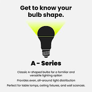 Feit Electric LED Clear A19 Medium Base Light Bulb - 40W Equivalent - 15 Year Life - 450 Lumen - 5000K Daylight - Dimmable | 4-Pack