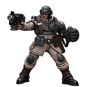 HiPlay JoyToy Warhammer 40K Collectible Figure: Astra Militarum Cadian Command Squad Veteran Sergeant with Power Fist 1:18 Scale Action Figures JT7936 (Veteran Sergeant with Power Fist)