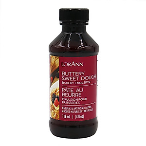 Lorann Oils Buttery Sweet Dough Bakery Emulsion: Authentic Sweet Dough Taste, Ideal for Amplifying Sweet Bready Notes in Baked Goods, Gluten-Free, Keto-Friendly, Sweet Dough Flavoring Essential