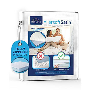 RV 6 Sided Zippered Mattress Protector with Secure Locking Zipper for 30x80 Split Queen. Creates a Natural Seal Around Your Mattress from Dust, Pet Dander, Pollen, Liquids & More. Oeko-Tex Certified