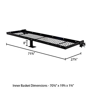 ELEVATE OUTDOOR 71.75" W Rear RV Frame Storage Rack 200 lb. Capacity for an RV, Camper or 5th Wheel
