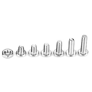 140pcs #10-32 304 Screws and Nuts, Stainless Steel Pan Head Screws Kit Assortment Set Repair Tool Accessory