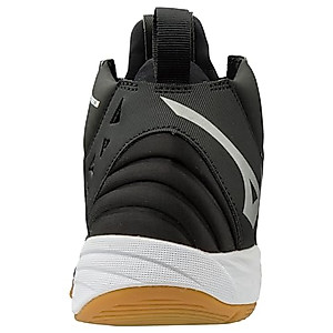 Mizuno Men's Wave Momentum Mid Volleyball Shoe, blacksilver, 16 D US