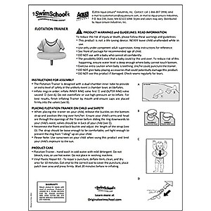 SwimSchool Deluxe Swim Trainer – Heavy Duty Toddler Swim Vest Floatie – Comfortable Sweater-Fit Design with Adjustable Safety Seat – Berry/Blue