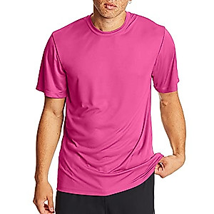 Hanes mens Sport Cool Dri Performance Tee Shirt, Wow Pink, Medium US
