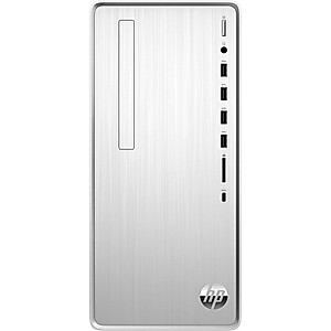 HP 2022 Newest Pavilion Desktop, AMD Ryzen 5 5600G, AMD Radeon Graphics, 32GB RAM, 1TB PCIe SSD, Wi-Fi, Bluetooth, USB Type-C, HDMI, VGA, Windows 11 Home, Silver