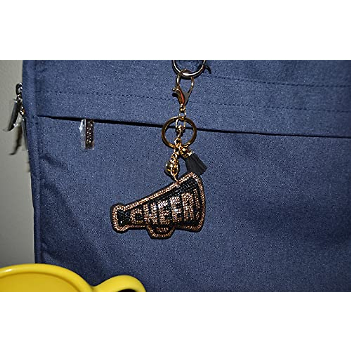 Cheer Keychain for Girls, Bling Cheerleader Backpack Keychain, Cheer Bag Charms