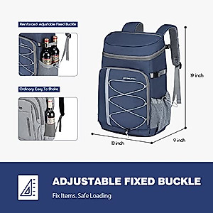 Maelstrom Cooler Backpack,35 Can Backpack Cooler Leakproof,Insulated Soft Cooler Bag,Beach Cooler Camping Cooler,Ice Chest Backpack,Travel Cooler for Grocery Shopping,Kayaking,Fishing,Hiking,Blue