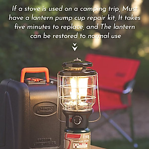 3000005094 For Coleman Lantern Stove Pump Cup Replacement Kit with Leather Pump Cap,Metal Nut and Plastic Cap for Air Seal (Compatible with Coleman Multiple Models)-1 Pack