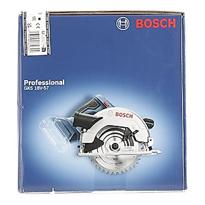 Bosch Professional 18V System GKS 18V-57 Cordless Circular Saw (Saw Blade Diameter: 165 mm, Cutting Depth: 57 mm, excluding Batteries and Charger, in Carton)