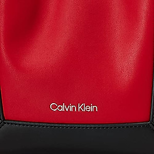 Calvin Klein Quinn North/South Mini Tote Crossbody, Poppy/Black