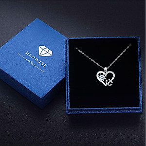MEDWISE Anchor Pendant Necklace for Women 925 Sterling Silver Nautical Necklace Anchor Jewelry Gifts Navy Sailor Necklace for Women Daughter Wife Sea Ocean Lover Easter Mother's Day