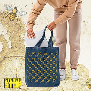 GG Pattern Stencil - Seamless Repeating Design for DIY, Walls, Decor - Durable 14 Mil Mylar Plastic (12 x 12 inches)