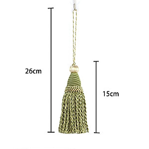 Fenghuangwu 2 Pcs 6" Large Key Tassel with 4.3" Loop Elegant Hand Crafted Tassels