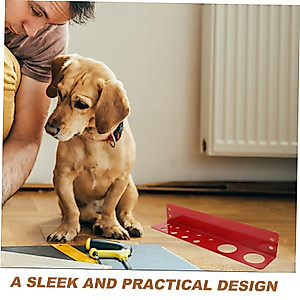 KONTONTY Storage Hanging Board Storage Rack Tools Garage Tool Holder Wall Mount Rack Pegboard Holder Pegboard Organizer Shelf for Hardwares Garage Organization Holder Wall Rack Red Steel