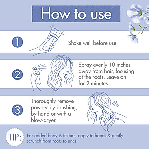 Klorane Volumizing Dry Shampoo with Flax, Paraben & Sulfate-Free, Travel Size, 1 oz.