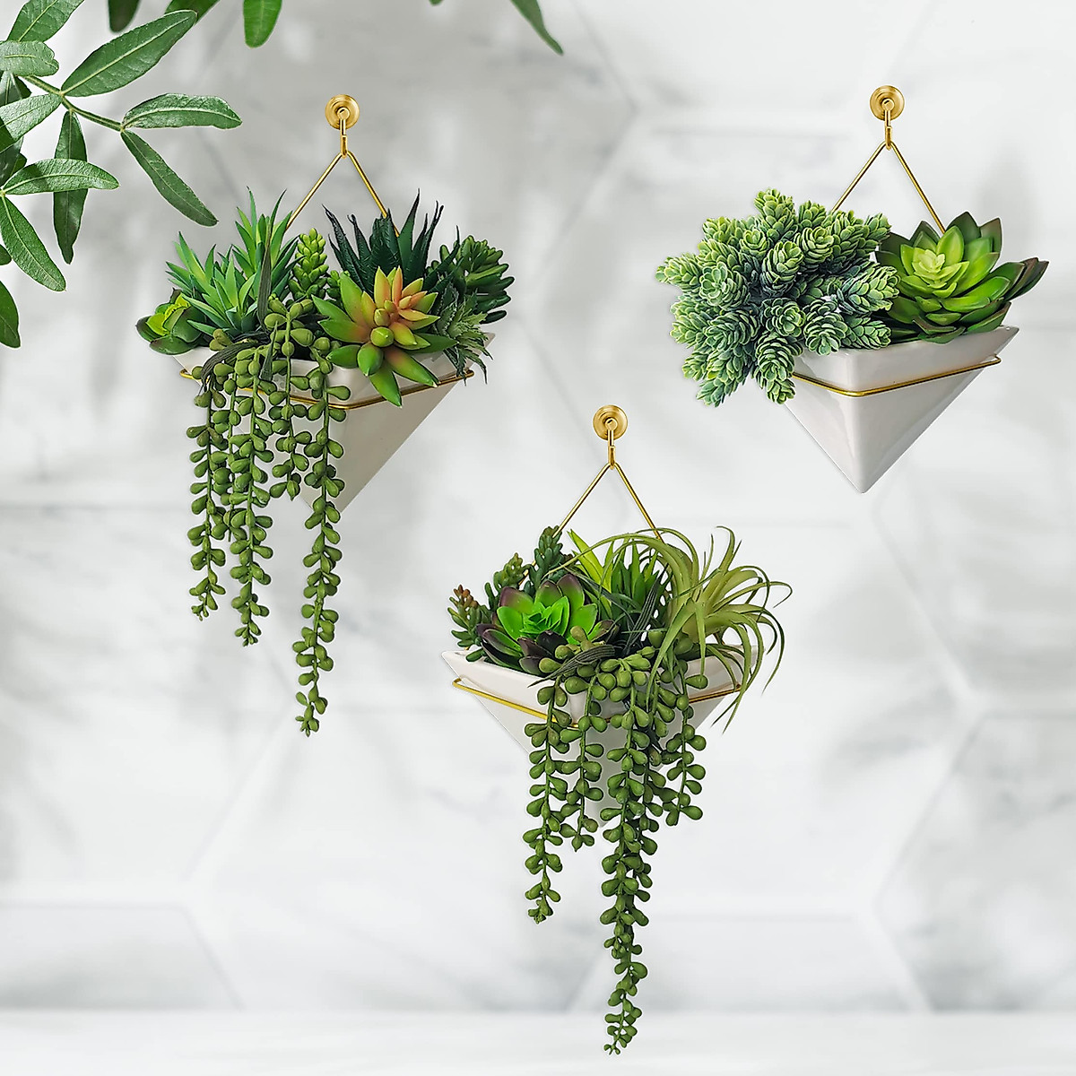 Winlyn 15 Pcs Artificial Succulents Unpotted Bulk Small Faux Succulent Plants Hanging Succulents Hops Aloe for Succulent Garden Wreath Floral Arrangement Indoor Outdoor Green Decor
