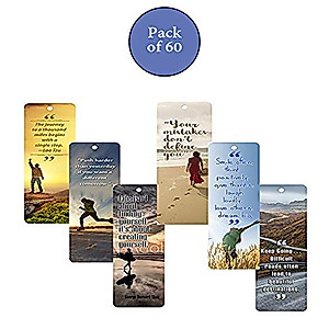 NewEights Inspirational Bookmarks Cards (60-Pack) - for Inspiring and Encouraging Men and Women Great Motivational Give Away Variety Bulk Buy - Sunday School Baptism Thanksgiving Christmas Rewards