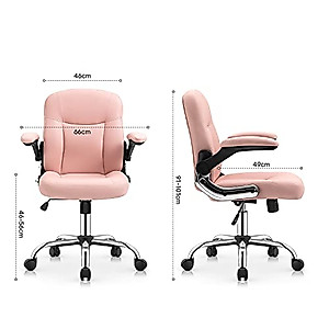 MayNuo Office Chair Gaming Chair Computer Chair Home Office Chairs Pink Leather Offce Chair with Wheels Swivels/3-Pack/Light Grey