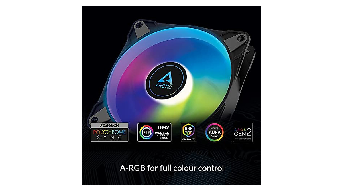 ARCTIC P12 PWM A-RGB Fan – High Static Pressure & Vibrant Lighting