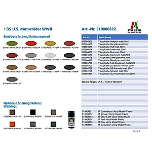 Italeri 1: 35 U.S. Motorcycles WWII 0322S