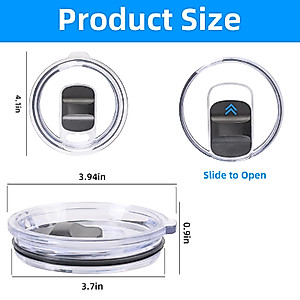 KEUYE 32 oz Tumbler Lid for Yeti, Splash Resistant 32 oz Replacement Lid,Yeti 32 oz Lid BPA Free,Lids 32 oz Replacement Lid for Yeti,2PCS