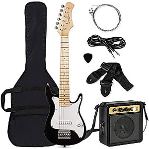 Best Choice Products 30in Kids Electric Guitar Beginner Starter Kit w/ 5W Amplifier, Strap, Gig Bag, Strings, Picks - Black