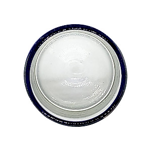 MexHandcraft Cobalt Blue Rim 8 oz DOF Rock Glasses (set of 6), Recycled Glass, Lead-free, Toxin-Free (DOF Rocks)