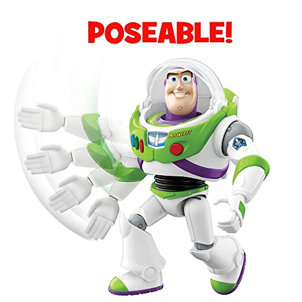 Mattel Toy Story 4 Movie Toys, Buzz Lightyear Talking Action Figure with Karate Chop Motion and 20 Phrases and Sounds