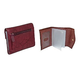Buxton womens Heiress Pik-me-up? Mini-trifold wallets, Mahogany, One Size US