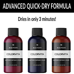 Leather Repair Color Restorer - White Ivory - Furniture, Car Seat, Couch, Vinyl, Bag & Shoes - 4 oz.