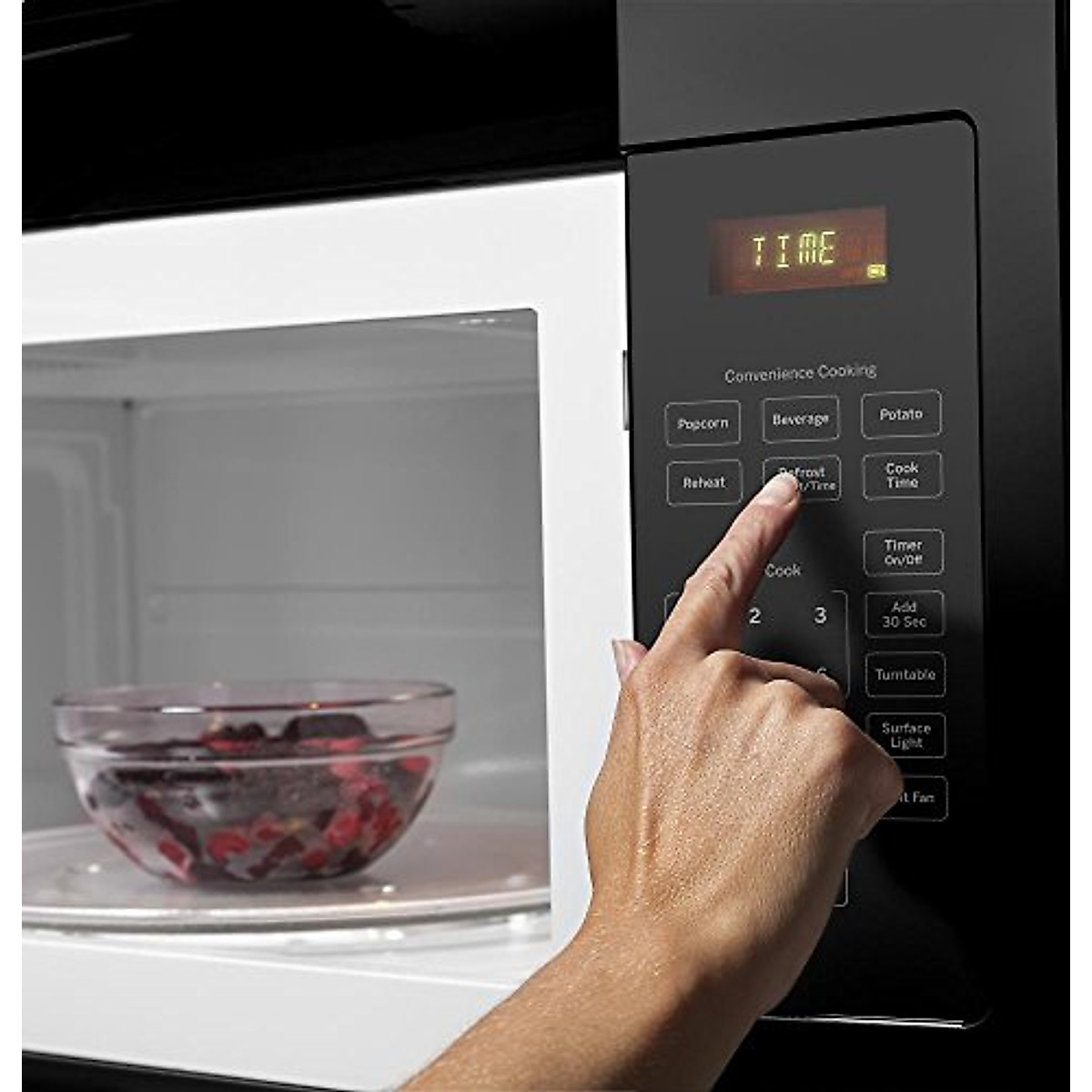 GE JVM3160DFBB 30" Over-the-Range Microwave Oven with 1.6 cu. ft. Capacity in Black