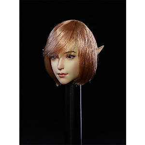 HiPlay 1/6 Scale Female Figure Head Sculpt, Elf Charming Girl Doll Head for 12 Inch Action Figure TBLeague JIAOUDOLL HS051(C)